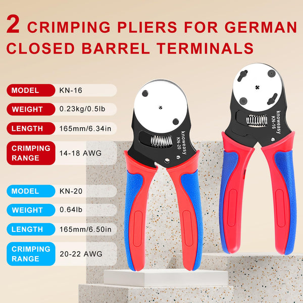 Knoweasy Crimp Tool Kit for Deutsch DT Connectors - knoweasy