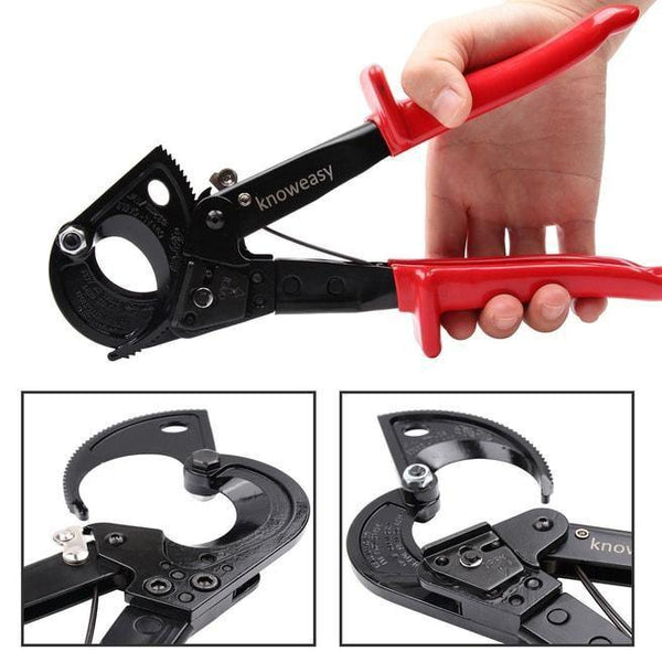 Cable Cutter,Knoweasy Heavy Duty Aluminum Copper Ratchet Cable Cutter ...