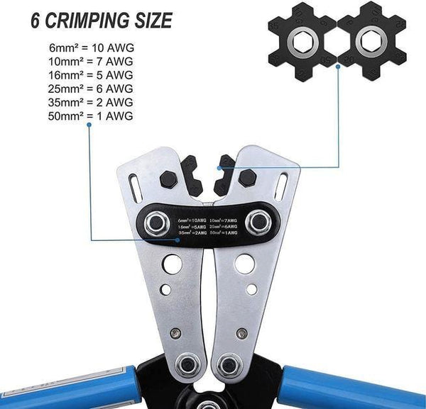 Cable Lug Crimping Tool-for Heavy Duty Wire Copper Lugs-Knoweasy - knoweasy