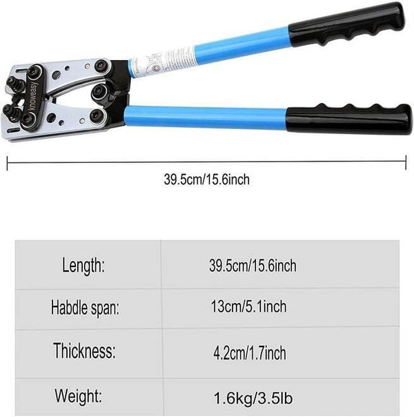 Cable Lug Crimping Tool-for Heavy Duty Wire Copper Lugs-Knoweasy - knoweasy