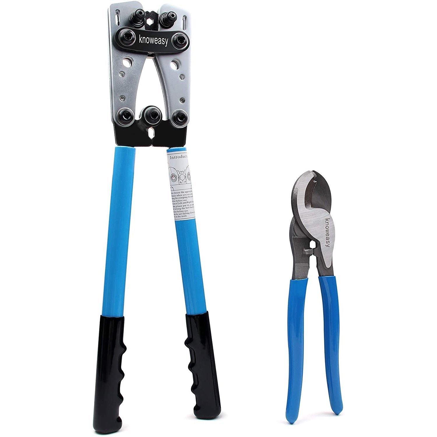 Cable Lug Crimping Tool for Heavy Duty Wire Copper Lugs knoweasy