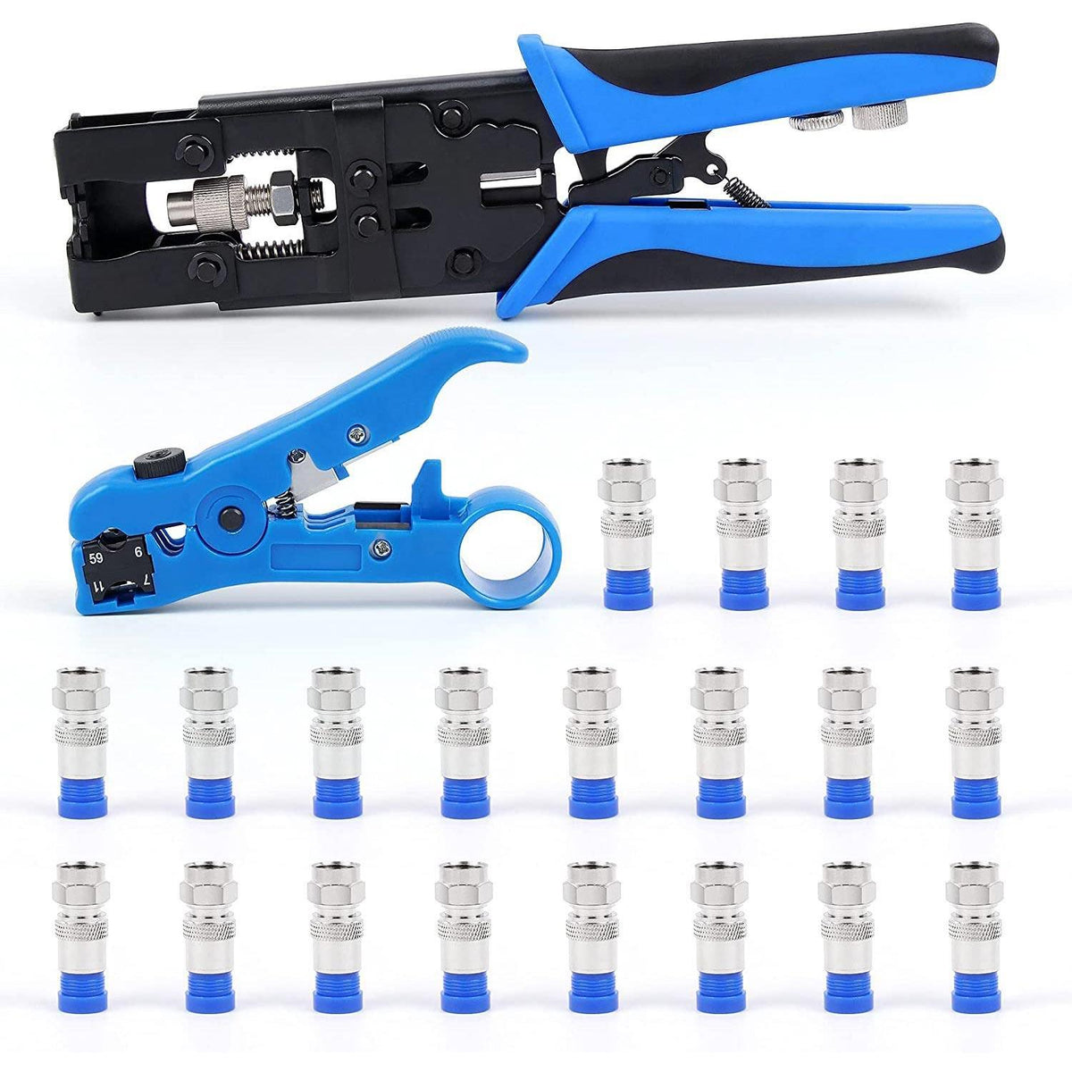 Coaxial Compression Tool and BNC Cable Crimper Kit-Knoweasy Multifunct ...