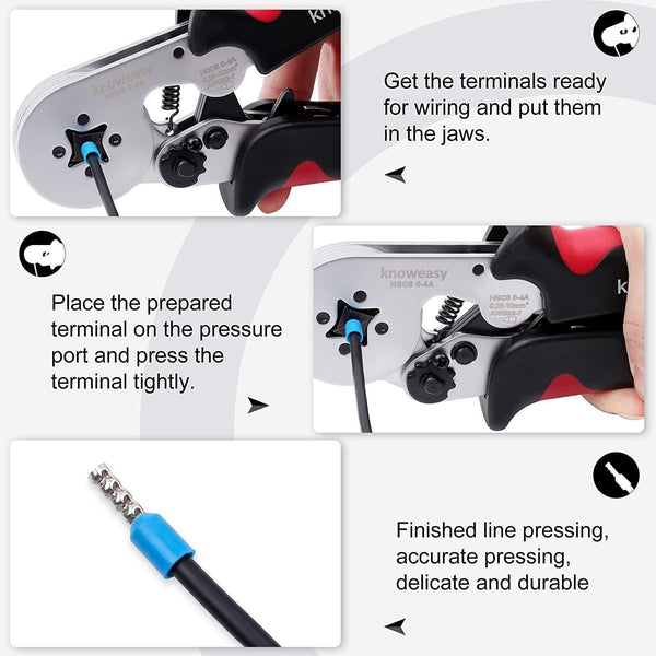 Ferrule Crimping Tool,Knoweasy Ferrule Crimper and Wire Crimping Tool ...