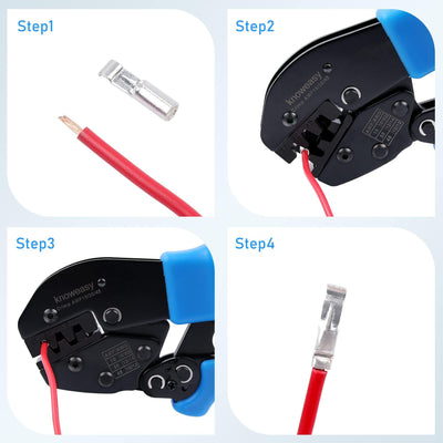 Power Connector Crimper,Knoweasy Ratcheting Wire Crimper and Power Con ...