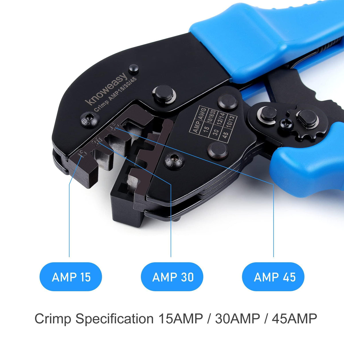 Power Connector Crimper,Knoweasy Ratcheting Wire Crimper and Power Con ...