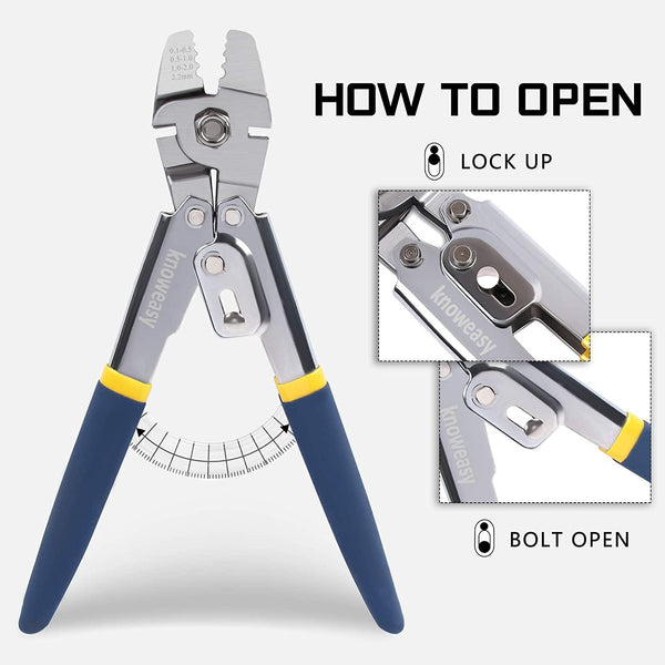 Wire Rope Crimper,Knoweasy Wire Crimper for Crimping Fishing Lines Up ...